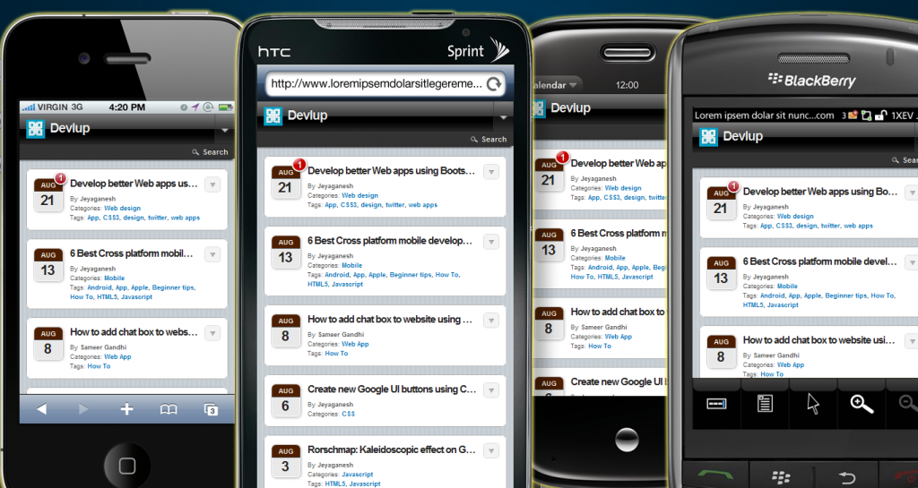 How does your website looks on iPhone,Android and blackberry devices